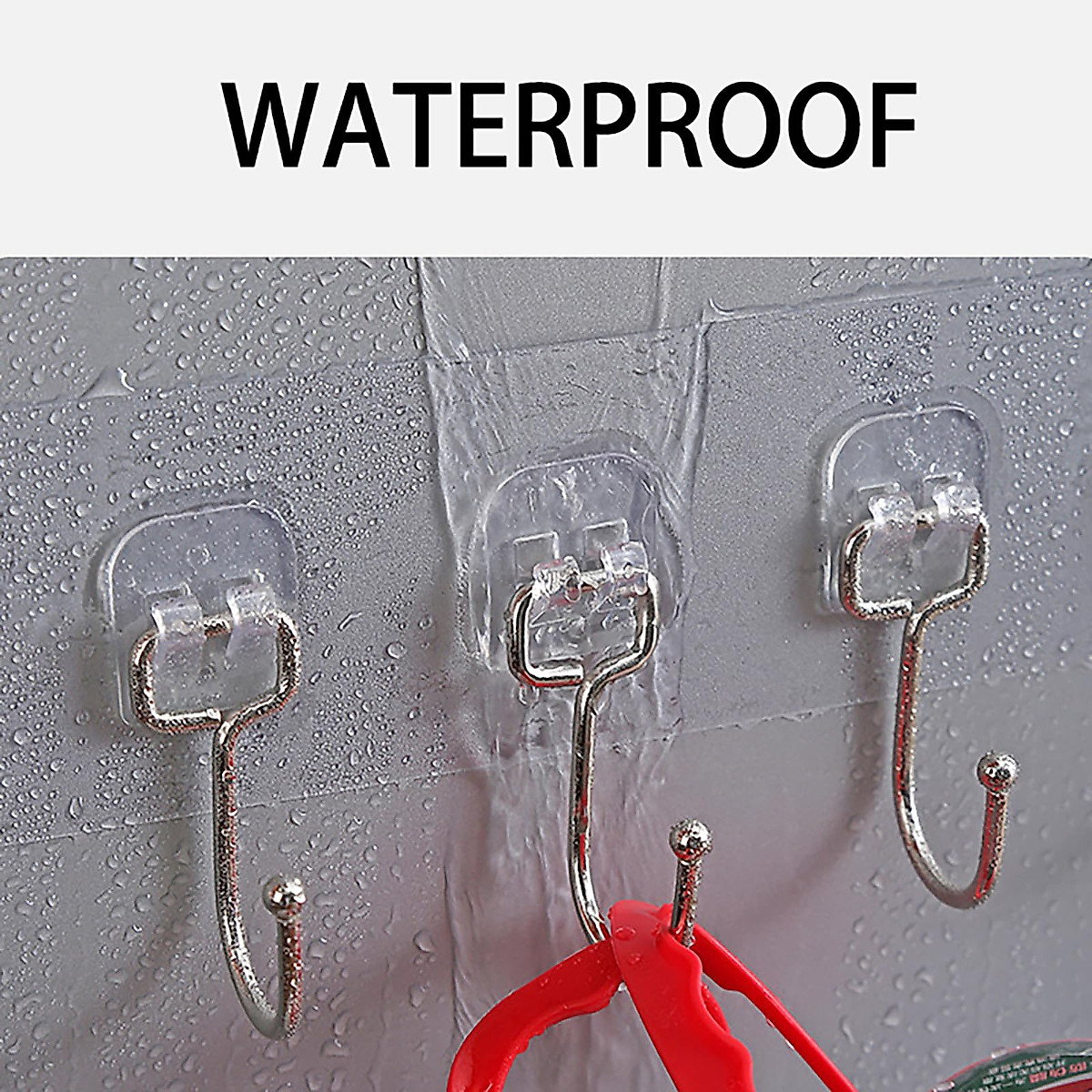 Venupple Adhesive Coat Rack with 6 Hooks, 4 Packs Heavy Duty Wall Hook for Hanging Coat Hat Towel Purse Robes Keys Mudroom Bathroom Entryway, Coat Hooks