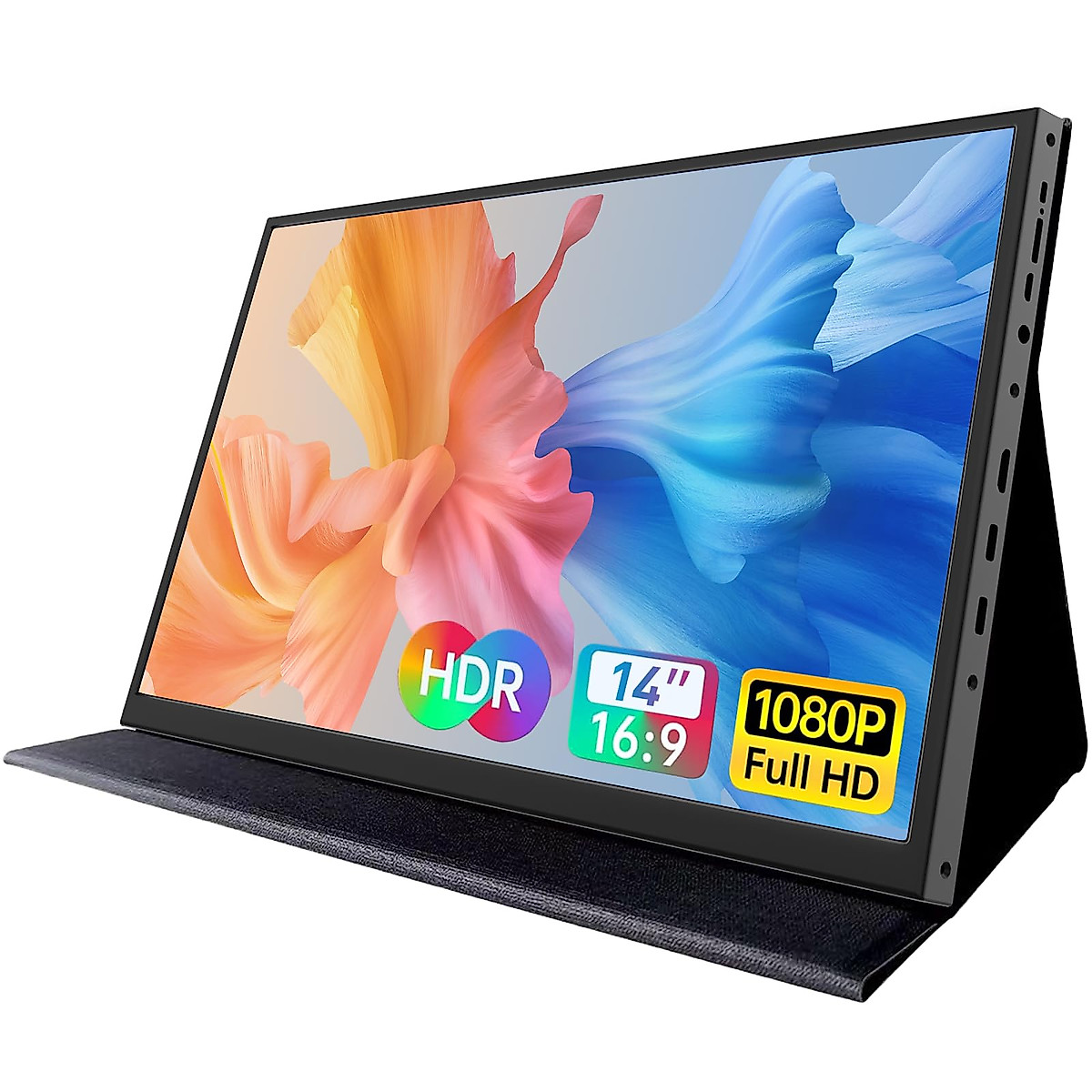 YOUYUANLTD 14.0” Portable Monitor Full HD IPS HDMI FHD 1920x1080 Screen for Gaming Laptop Computer Phone Xbox PS4 PS5,Switch, hdmi Monitor with Dual Speakers,Black (14-inch Monitor)