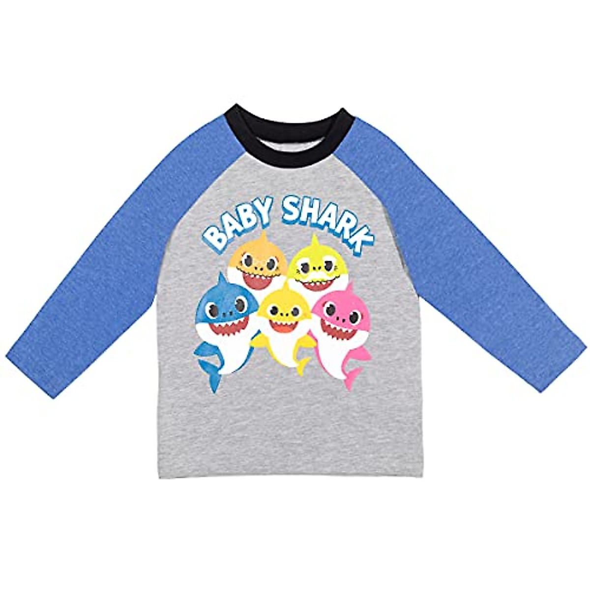 Pinkfong Baby Shark Toddler Boys Long Sleeve T-Shirt Fleece Pant Set Blue 3T