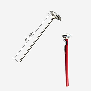 Food Thermometer, Kitchen Food-Cooking Meat Coffee Thermometer Stainless Steel Dial Tools, 1 Pieces Immediate Read Pocket Thermometer for Milk Coffee Tea Cold Drinks Silver