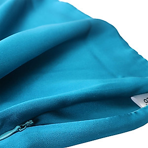 Hodeco Nature Silk Pillowcase 14x20 Double Sides 100% Mulberry Silk 19 Momme Thick Silk Pillow Cover for Bed Pillow Sham Cover Toddler Size 36x51cm Silk Pillowcase, Peacock Blue 1 Piece