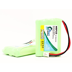 2 Pack - Replacement for Motorola MBP36PU Battery - Compatible with Motorola MBP33 MBP36 Baby Monitor Battery (700mAh 3.6V NI-MH)
