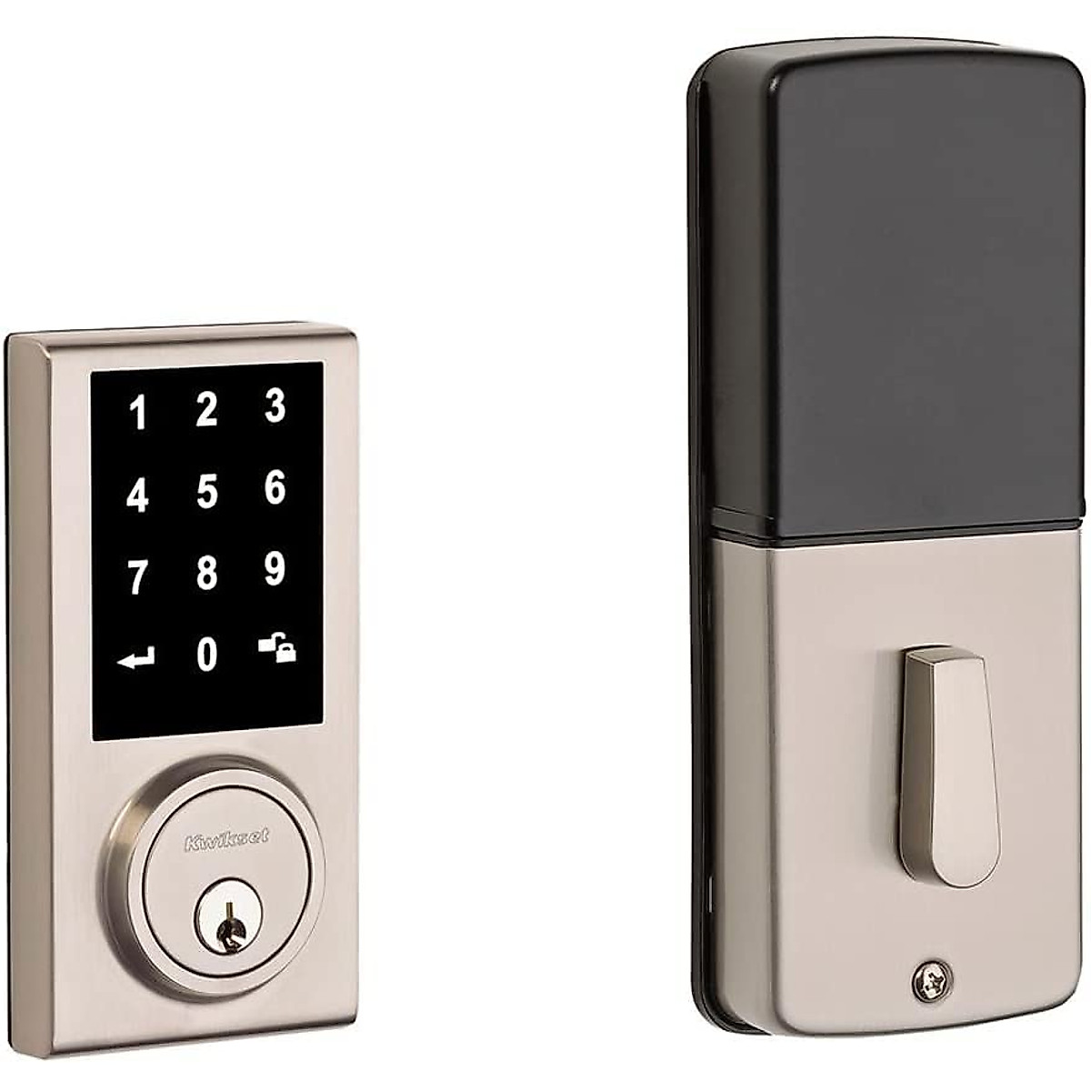kwikset Electronic Deadbolt Keyless Entry Nickel Touch Screen