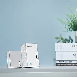 TP-Link Powerline WiFi Extender - Powerline Adapter with WiFi, WiFi Booster, Plug & Play, Power Saving, Ethernet over Power, Expand both Wired and WiFi Connections, AV600 (TL-WPA4220 KIT)