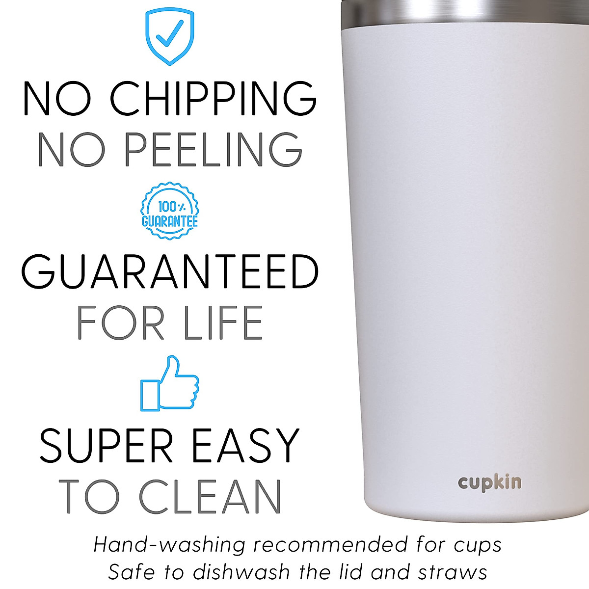 CUPKIN Insulated Tumbler with Lid and Straw - 20 oz Water Bottle with Straw, Stainless Steel Cups, Coffee Mug for Adults, Iced Coffee Cup, Coffee Tumbler for Travel
