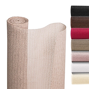 Smart Design Original Grip Shelf Liner - 12 Inch x 45 Feet (Set of 9 Rolls Total) - Non Adhesive, Strong Grip Bottom, Easy Clean Kitchen Drawer, Cabinet, Cupboard Dresser Cover, Non Slip - Taupe