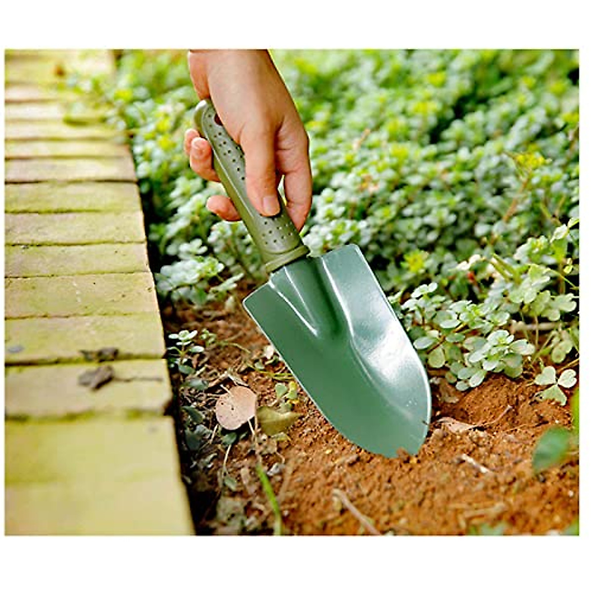 Ansellf Gardening Plant Shovel Pot 3 Pieces Small Gardening Tools Seed Handheld Shovel Rake Spade