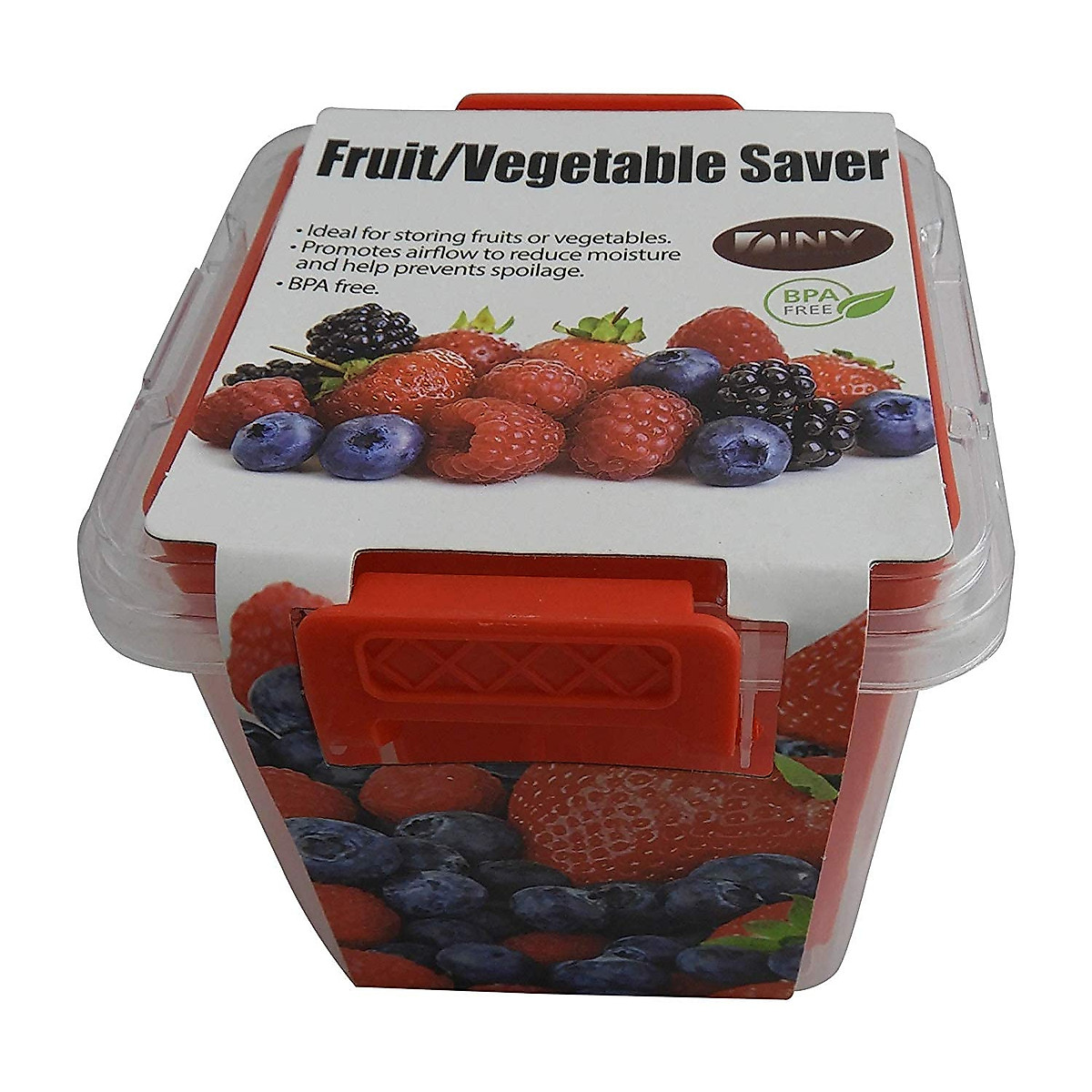 Fruit and Vegetable Saver Storage Basket Strawberries Blueberries - Promotes Airflow and Prevents Spoilage Produce Storage Container with Lid BPA-FREE
