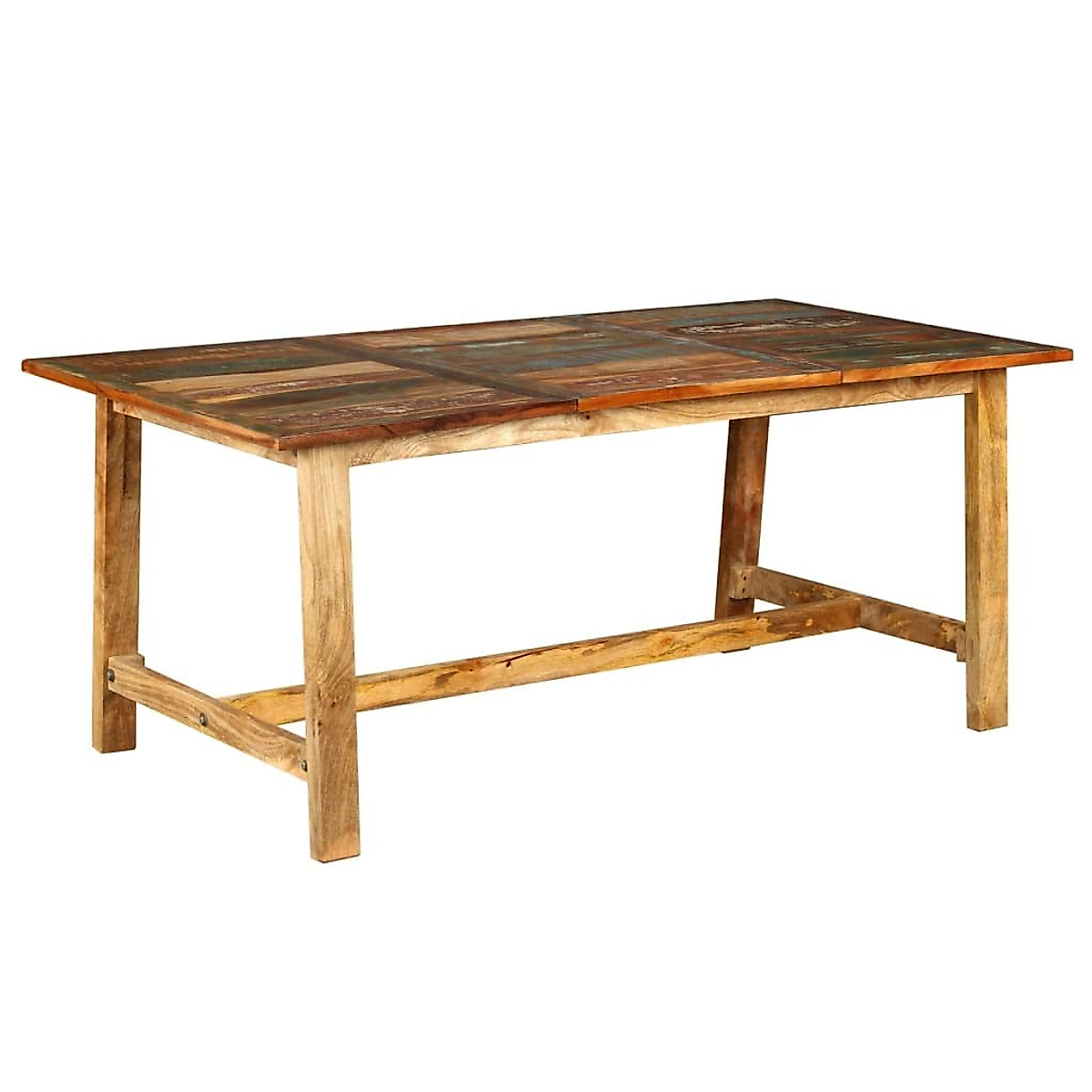 WHOPBXGAD Dining Table,Wooden Dining Table, Industrial Restaurant Counter for Living Room, Dining Room, Bistro Table,Solid Reclaimed Wood 70.9"