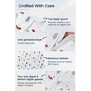 TotAha Light Baby Sleep Sack, Stretchy Sleepsack, Silky Comfort, Buttery Soft, Swaddle Transition Sleeping Bag, 2-Way Safe Zippers, Baby Wearable Blanket for 0-3-6-12-18-24 Months 0.5 TOG