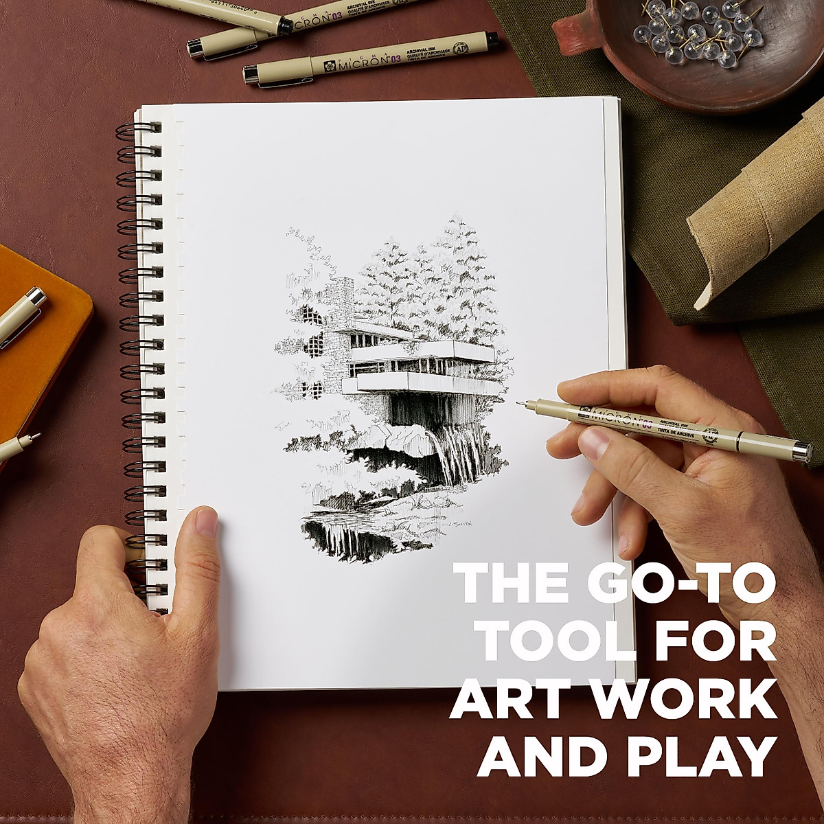 Sakura Pigma 50033 Micron Blister Card Ink Pen Set, Black, 003 Black 6CT