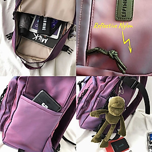 Large Capacity Student Backpacks Kawaii Backpack for Back To School Camping Hiking for Teens Girls Casual Aesthetic Backpack (Green)