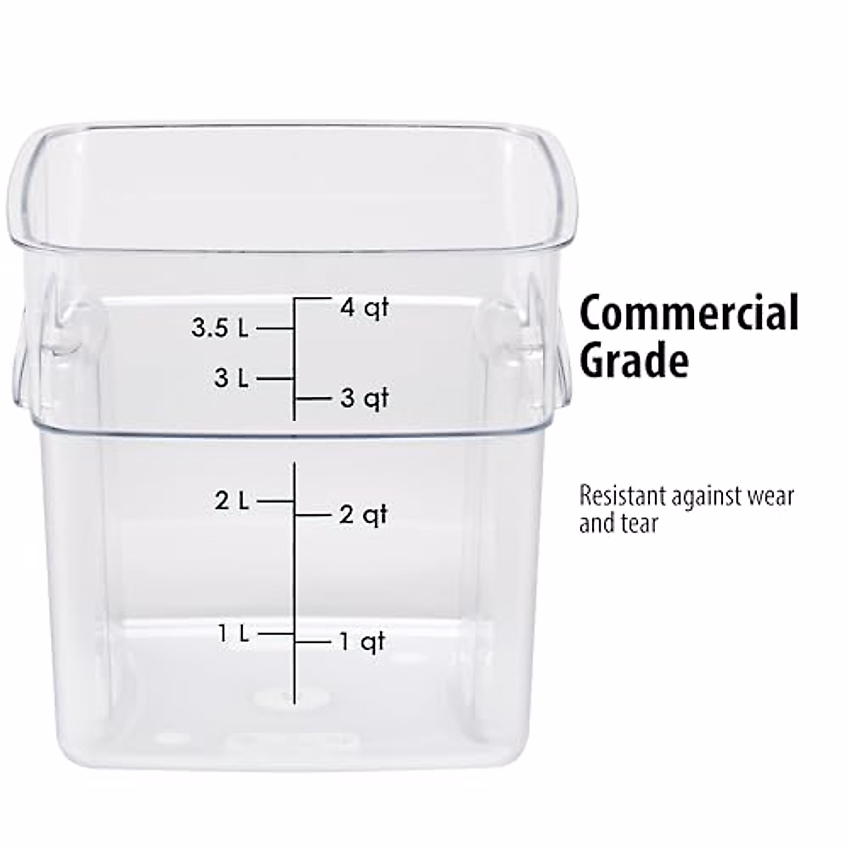 Cambro FreshPro 4Qt Food Storage Container in Clear for Industrial and Kitchen Use, Pantry Organization and Food Freshness