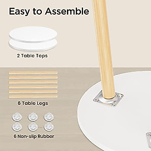 Plant Stand Indoor, 16.5 in Tall Plant Stand Indoor, Wood Plant Stand White, Plant Stool, Plant Stands for Indoor Plants, Small Side Table, Plant Tables, Small Round Mid Century Modern Plant Stand