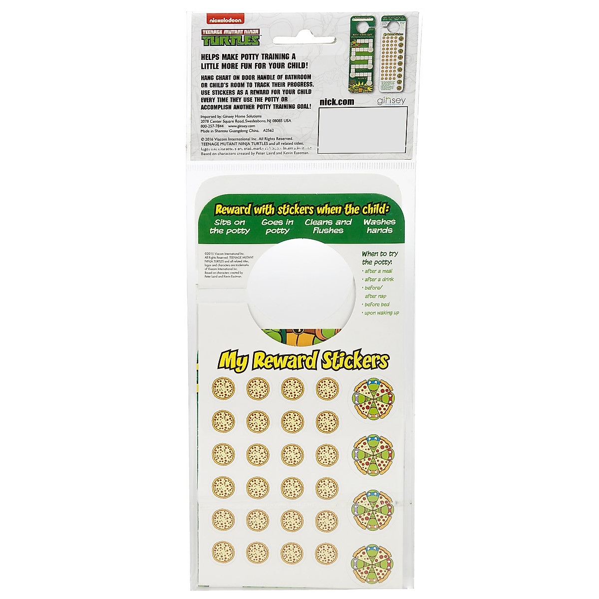 Nickelodeon TMNT Door Hang Version Potty Rewards Kit