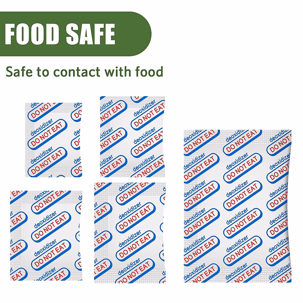 LinsKind 110 Packs 100CC Food Grade Oxygen Absorbers (10 Packs in Individual Vacuum Bag, 11x Packs of 10), Oxygen Absorbers for Food Storage, with Oxygen Indicator, for Mylar Bags, Mason Jars, Canning