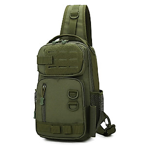 CamGo Small Tactical Chest Sling Bag One Strap Crossbody Daypack Shoulder Backpack for Sport Daily