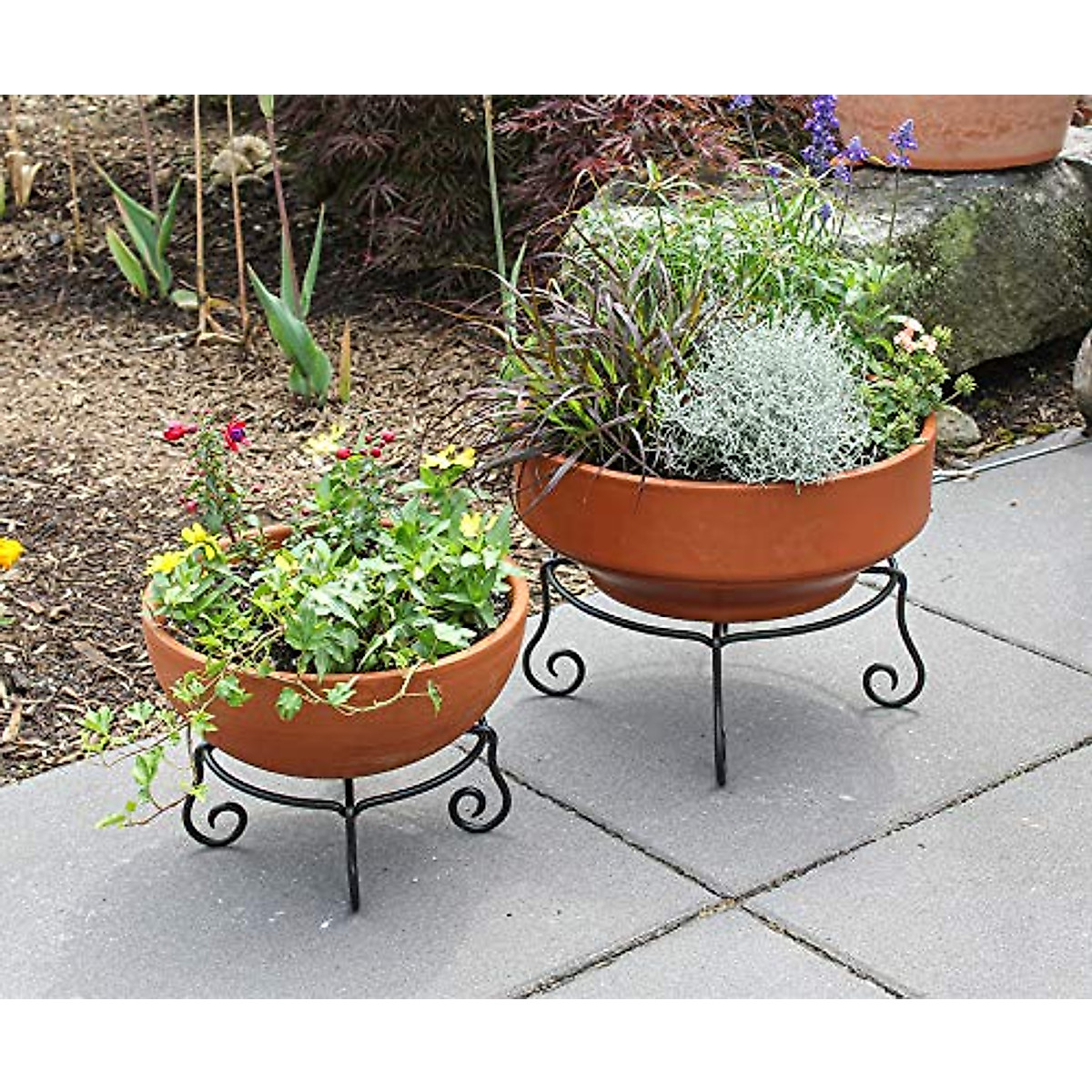 Achla Designs Piazza Flower Pot Plant Stand, Small,Black