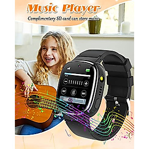 Waterproof Kids Smart Watch Boys Gifts for 3-12 Year Old Girls Kids Watches with 24 Puzzle Games HD Touchscreen Video Camera Music Player Pedometer Story Books Flashlight 13 Alarm Clock Learning Toys