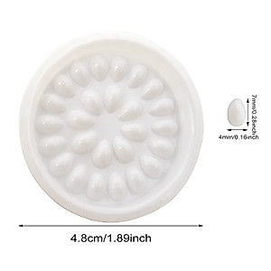 Honbay 100PCS Disposable Plastic False Eyelashes Glue Holder Eyelash Extension Glue Pallet Pads for Nail Art or Tattoo Ink (white)