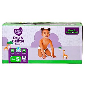 Parent's Choice Diapers, Dry & Gentle Diapers Size 5 (27+ lbs) - 96 Count