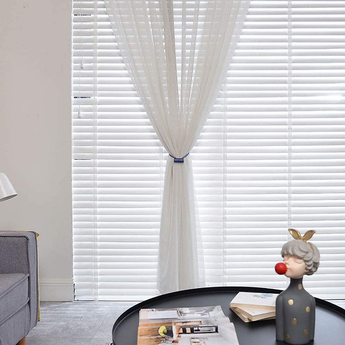 2 Magnetic Curtain Tiebacks- Drapery Holdbacks, Tie Backs Holdback for Blackout Sheer Window Treatment, Upgrade 2022