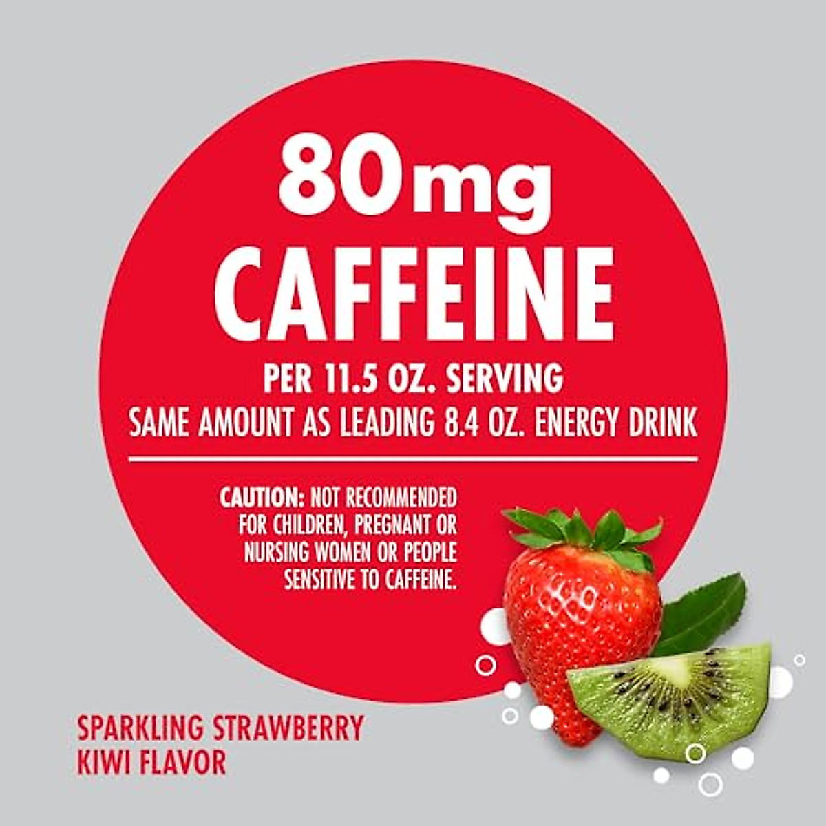 V8 +Energy Sparkling Strawberry Kiwi Juice Energy Drink, 11.5 fl oz Can (4 Pack)