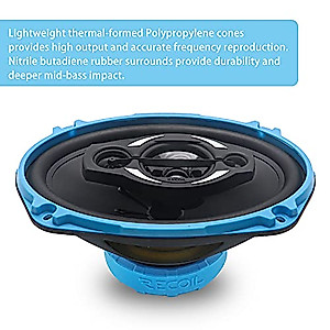 RECOIL RCX694 Echo Series 4-Way 6X9-Inch Car Audio Coaxial Speaker System, Sold in Pairs
