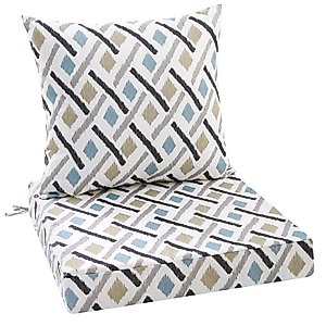 idee-home Outdoor Cushions for Patio Furniture, Outdoor Seat Cushions 24 x 24 with Fade Resistant Waterproof Removable Cover, Deep Seat Replacement Couch Sofa Chair Cushions for Yard Garden