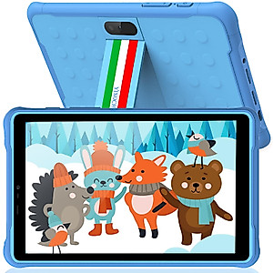 YINOCHE Kids Tablet 8 inch Tablet for Kids 64G Toddler Tablet for Toddlers with Parental Control Children's Tablet with case Included Dual Camera Support YouTube Netflix for Boys (Blue)
