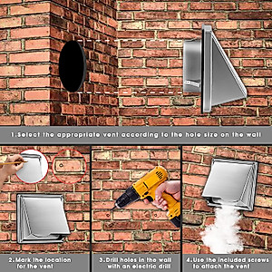 FRESH SPEED 6-Inch External Extractor Wall Vent Cushioned Non Return Flap