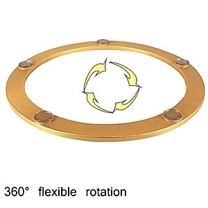 Cold Rolled Steel Lazy Susan Bearing - Swivel Base Gold, With Soft Rubber Pad, Prevents Offset, Strong Suction, Thickness 14mm, Robust And Durable, Rotating Bearing Turntable