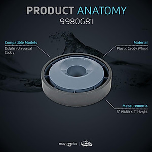 Dolphin Genuine Replacement Part — Wheel for Universal Caddy — 9980681