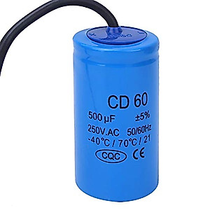 CD60 Capacitor 500uf, CD60 250VAC 500uf Run Start Capacitor, Motor Starting Capacitor for refrigerators, Air Conditioner, AC Motors, etc