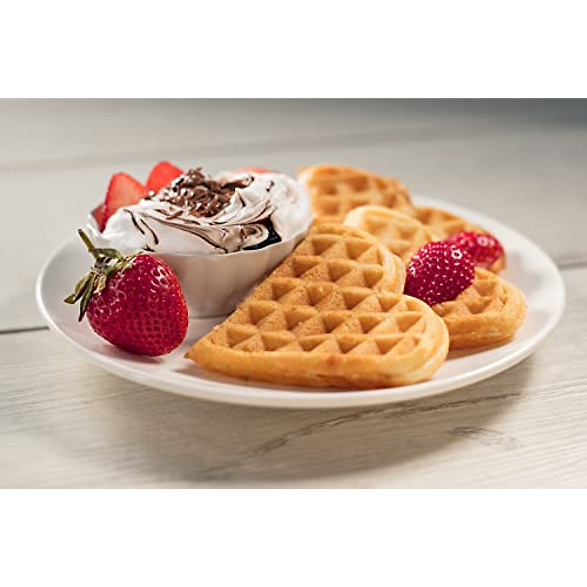 Heart Waffle Maker - Makes 5 Heart-Shaped Waffles - Non-Stick Baker for Easy Cleanup, Electric Waffler Griddle Iron w Adjustable Browning Control- Special Breakfast for Loved Ones or Mothers Day Gift