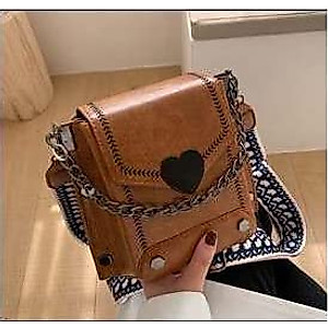 Crossbody Purse for Women, Casual Leather Bag, Women's Shoulder Handbags, Adjustable Strap (Caramel- Light Brown)