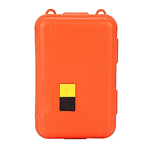 Yosoo Outdoor Waterproof Airtight Survival Storage Case Container Fishing Carry Box (Orange, L) Small Waterproof Case Small Waterproof Container
