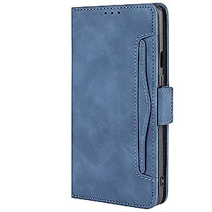 HualuBro OnePlus 8 Pro Case, Magnetic Full Body Protection Shockproof Flip Leather Wallet Case Cover with Card Slot Holder for OnePlus 8 Pro Phone Case (Blue)