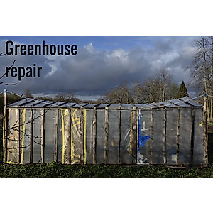 GGR Supplies T.R.U. LDPE Heavy-Duty Greenhouse Polyethylene Repair Weatherseal Film Tape. Long Term UV Exposure Ideal for Sealing and Seaming. (Clear, 2" X 36 Yards)