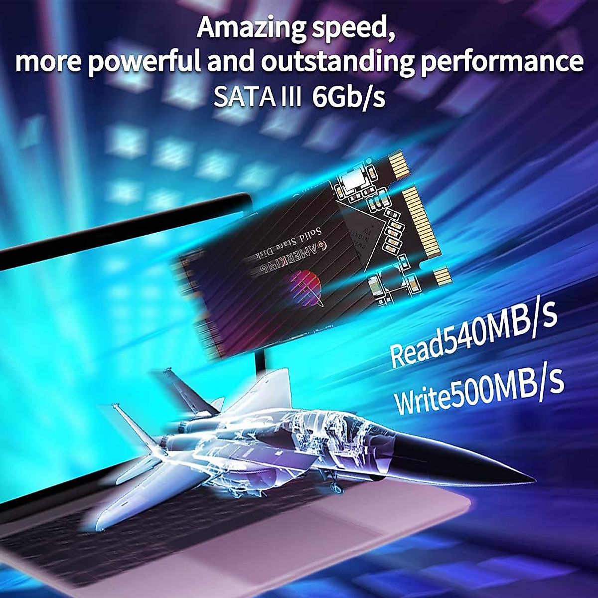 Gamerking SSD M.2 2242 512GB NGFF Internal Solid State Drive High Performance Hard Drive for Desktop Laptop SATA III 6Gb/s M2 SSD 480gb 500gb 512gb (512GB, M.2 2242)