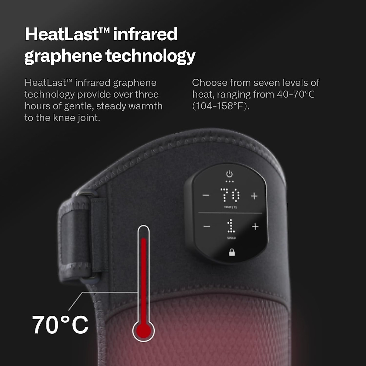 HYDRAGUN HeatPulse Knee Massager with Heat and Compression - Knee Pain Relief Products for Arthritis - Heated Knee Massager for Pain Relief Deep Tissue - Versatile Leg, Calf, Shoulder, Elbow Massager