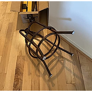 32 inch Vintage Industrial Bar Stool-Metal Wood Swivel Bar Stool-Retro Bar Height Stool-Counter Height Adjustable Kitchen Stools-Set of 2-Extra Tall Pub Height 26-32 Inch,Fully Welded(Black(2pcs))