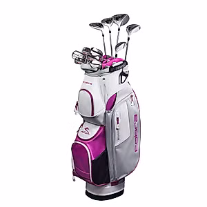 Cobra Golf 2021 Fly XL Complete Set Cart Bag Silver-Plum (Women's Petite Right Hand, Graphite Woods-Graphite Irons, Ladies Flex, Putter, Cart Bag)