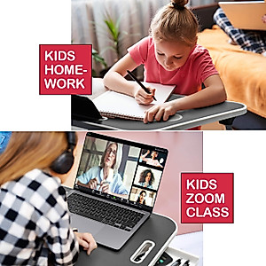 Lap Desk, Foldable Desk Bed Tray, Standing Desk, Laptop Desk, TV Tray Tables for Eating, Bed Table, Bed Desk, Breakfast Tray, Laptop Stand for Bed and Couch, Portable Desk for Dinner, Reading, (Gray)