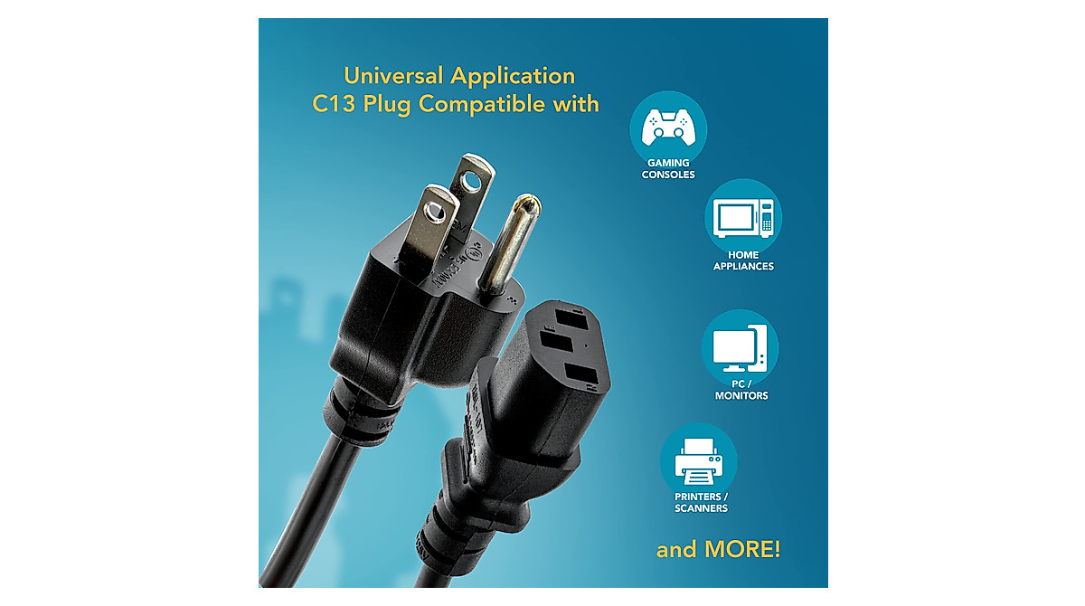 Rebuild Skills Power Cord - UL Approved, 5 Pack, 6FT