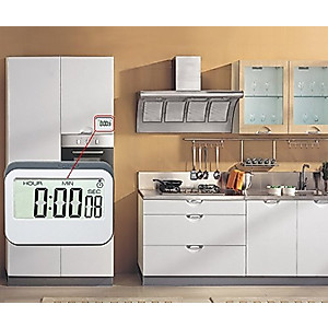 VPAL Digital Kitchen Timer 12/24 Hours Alarm Clock with Magnetic Back and Retractable Stand, Large LCD Display