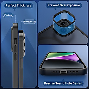 CACOE Magnetic Case for iPhone 13 & iPhone 14 6.1 inch-Compatible with MagSafe & Magnetic Car Phone Mount,Anti-Fingerprint TPU Thin Phone Cases Cover Protective Shockproof (Matte Black)