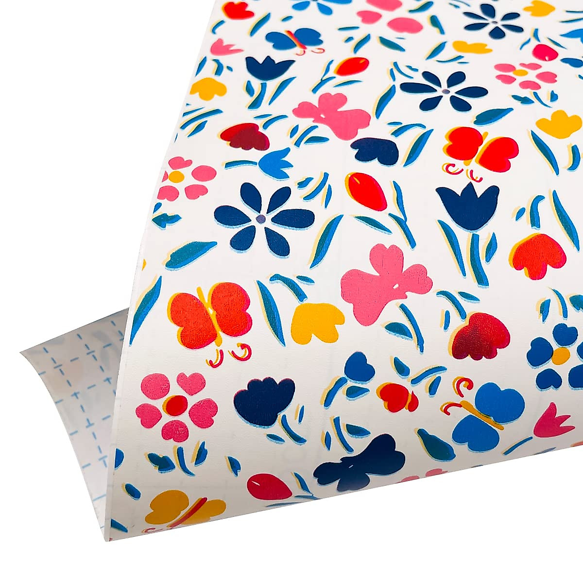 Yifasy 19.7ft Roll Colorful Floral Shelf Liner Peel and Stick Furniture Shelving Paper Removable Wallpaper Drawer Sticker (M-236.2x17.7 Inch)