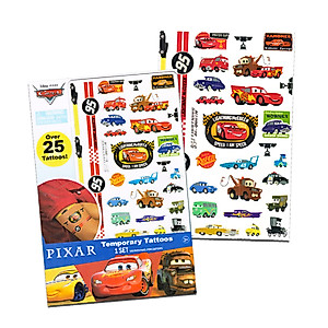 Disney Pixar Cars Blanket Set - Bundle with 45x60 Lightning McQueen Blanket, Disney Cars Reusable Tote, Stickers, More | Bed Sheets, Room Decor for Boys