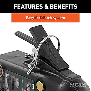 CURT 25328 Channel-Mount Adjustable Trailer Coupler, 2-5/16-Inch Hitch Ball, 15,000 lbs